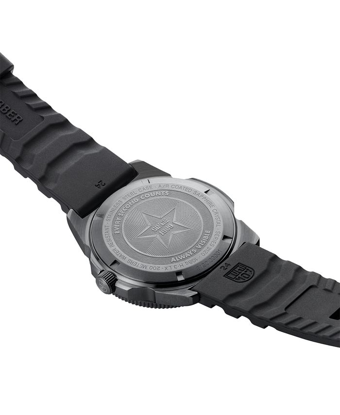 Luminox Men's Swiss Pacific Diver Black Rubber Strap Watch 44mm - Macy's