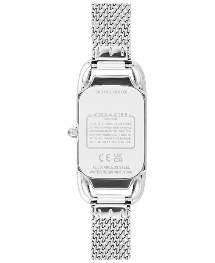COACH Women's Cadie Stainless Steel Mesh Bracelet Watch, 17.5 x 28.5mm ...