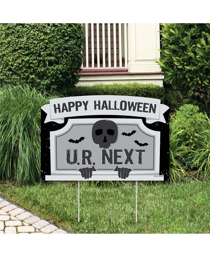 Big Dot of Happiness Graveyard Tombstones - Halloween Party Yard Sign ...