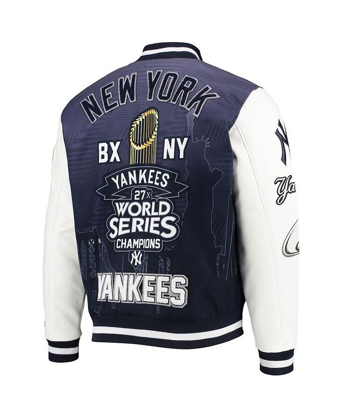 Pro Standard Men's Navy New York Yankees Remix Full-Zip Varsity Jacket ...
