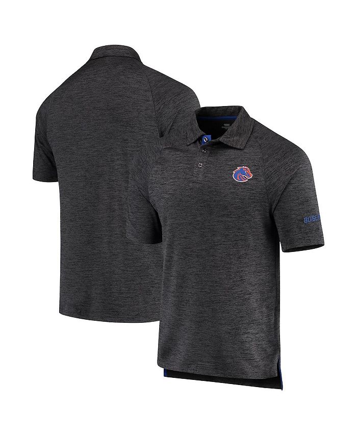 Colosseum Men's Heathered Black Boise State Broncos Down Swing Polo ...