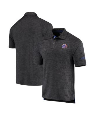 Men's Colosseum Heathered Black Boise State Broncos Down Swing Polo ...