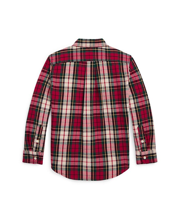 Polo Ralph Lauren Toddler and Little Boys Plaid Oxford Shirt - Macy's