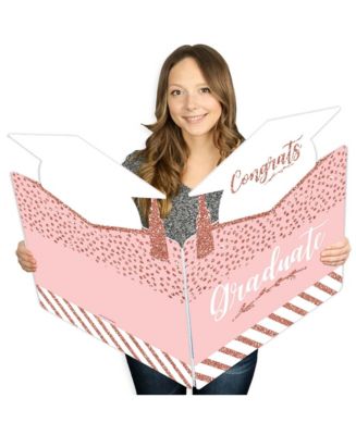 Big Dot of Happiness Rose Gold Grad - Graduation Congratulations Giant ...