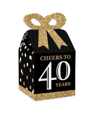 Big Dot of Happiness Adult 40th Birthday - Gold - Square Favor Gift ...