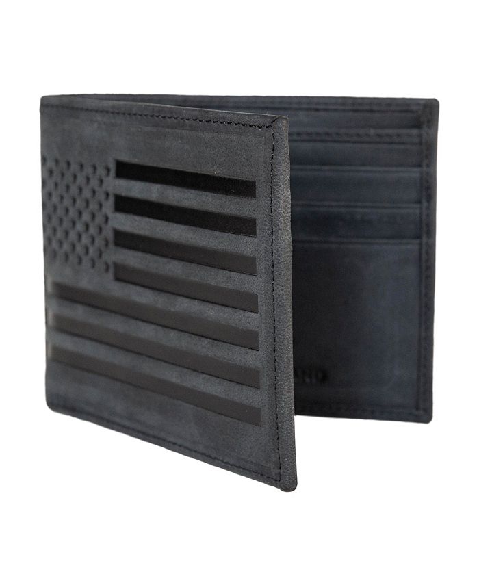 Lucky Brand Men's Flag Embossed Leather Bifold Wallet - Macy's