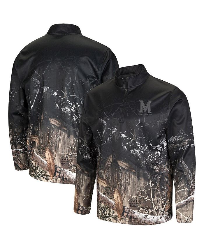 Colosseum Men's Black, Realtree Camo Maryland Terrapins Quarter-Zip ...