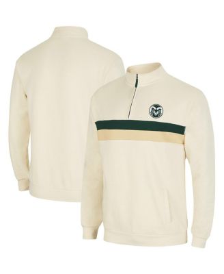 Men's Colosseum Cream Colorado State Rams Activities Quarter-Zip Jacket ...
