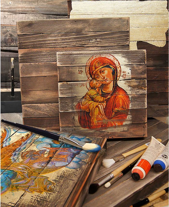 Designocracy Icon Saint Nickolas Wall Art on Wood 16" - Macy's