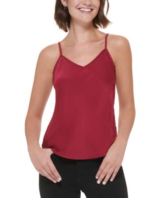 Calvin Klein Jeans Women's Charmeuse V-Neck Tank Top - Macy's