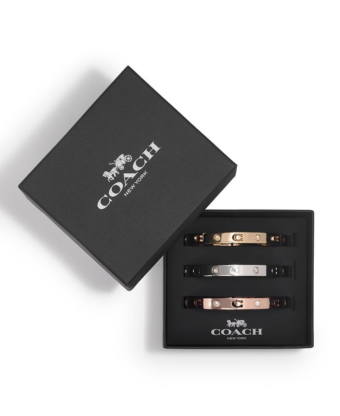 COACH Women's Signature Bangle Bracelet Set - Macy's