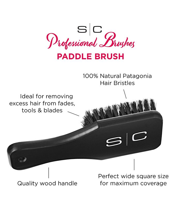 StyleCraft Professional Square Barber Paddle Brush 100% Natural Boar ...