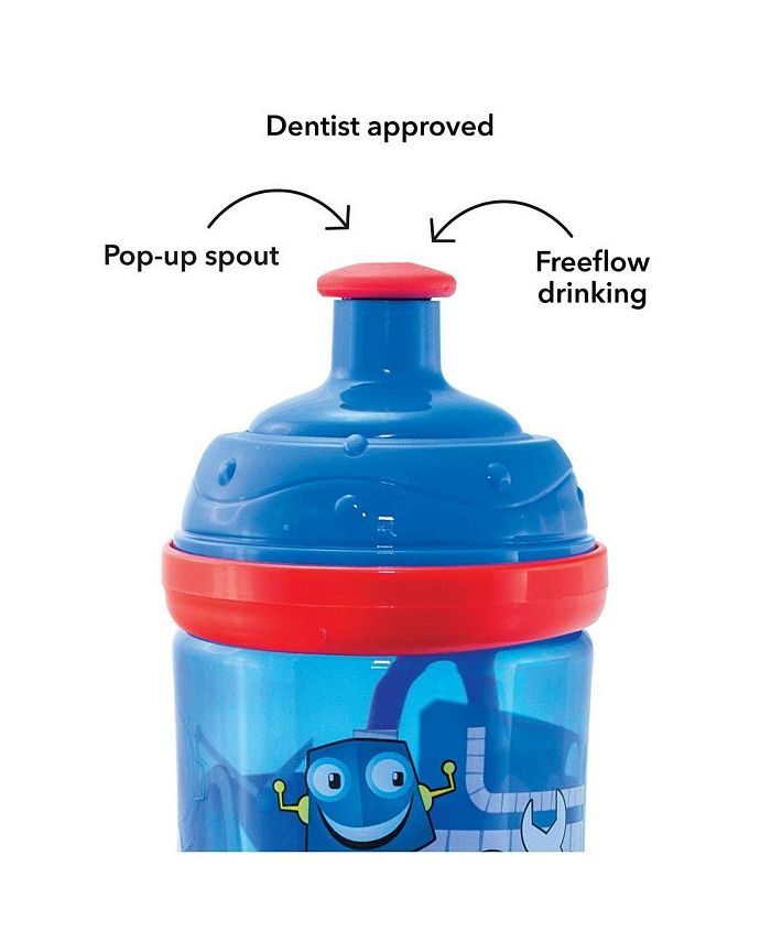 Nuby Busy Sipper 2 Stage Cup, No Spill Spout and Pop Up Sipper, 12 oz ...
