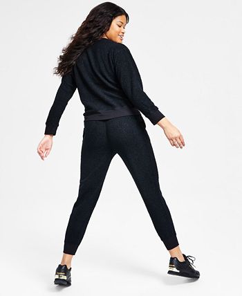 Jenni Women's Solid Sherpa Pajama Set, Created for Macy's & Reviews ...