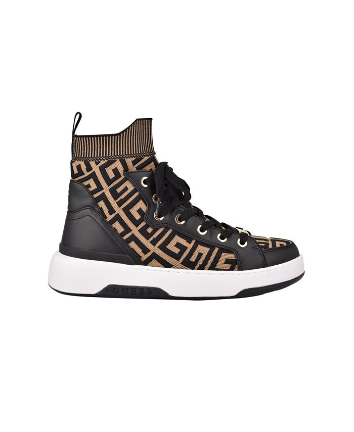 GUESS Women's Manney High top Logo Sneaker - Macy's
