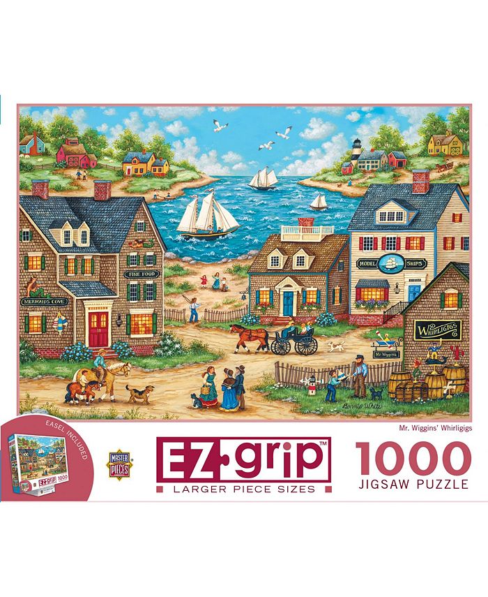 MasterPieces Puzzles Masterpieces Mr. Wiggins Whirligigs EZ Grip - 1000 ...