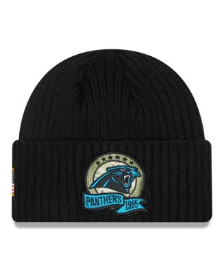 Men's New Era Black Carolina Panthers 2022 Salute To Service Knit Hat ...