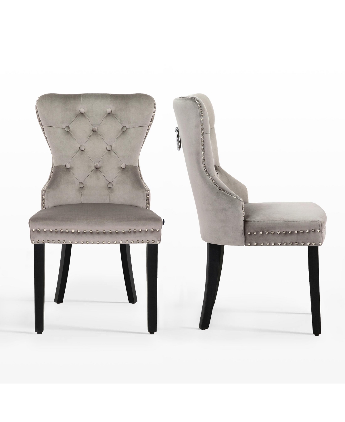 Click here for WestinTrends Velvet Upholstered Tufted Dining Chai... prices