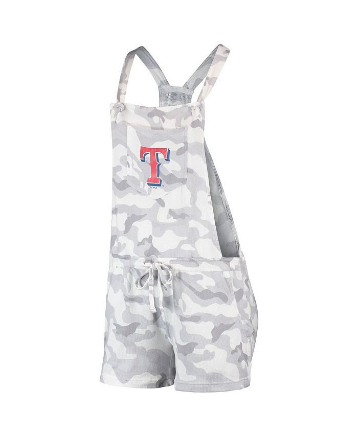 Concepts Sport Women's Gray Texas Rangers Camo Overall Romper - Macy's