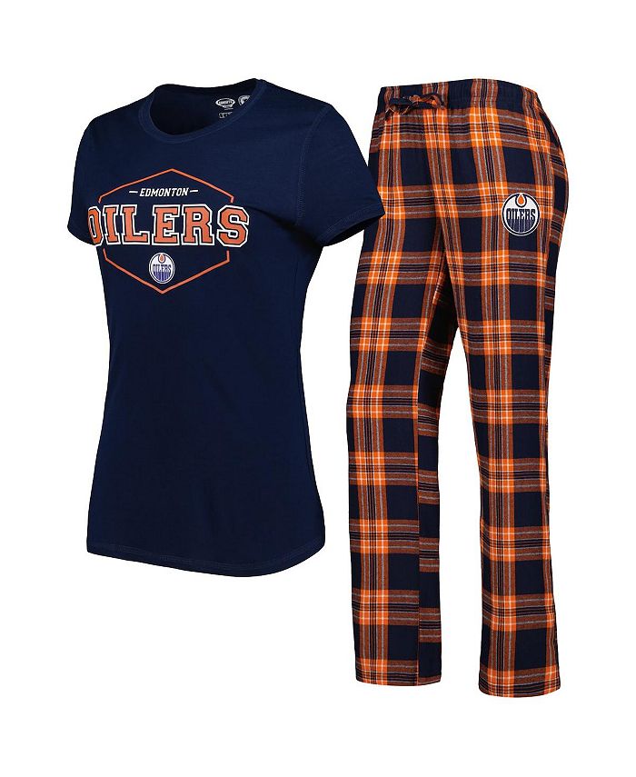 Concepts Sport Women's Navy, Orange Edmonton Oilers Badge T-shirt and ...