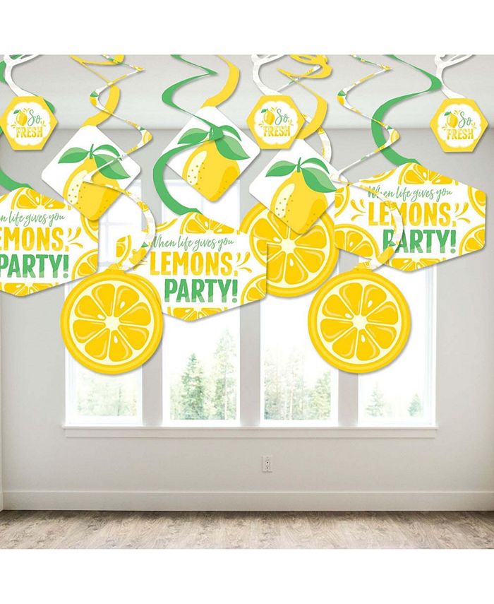 Big Dot Of Happiness So Fresh Lemon Citrus Lemonade Party Hanging