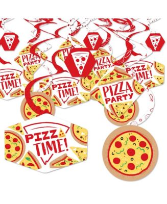 Pizza Party Time - Hanging Decor - Party Decoration Swirls - Set of 40 ...