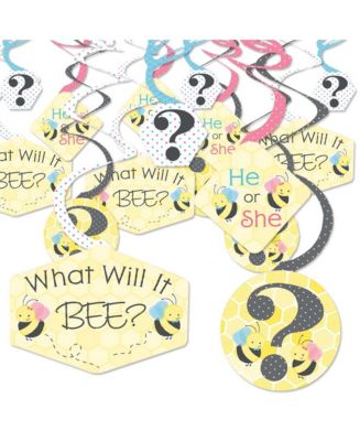 What Will it Bee - Gender Reveal Hanging Decor - Party Decoration ...