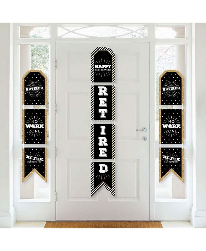 Big Dot of Happiness Happy Retirement - Hanging Vertical Paper Door ...