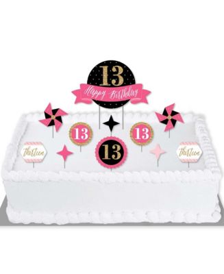 Big Dot of Happiness Chic 13th Birthday - Pink, Black & Gold Birthday ...