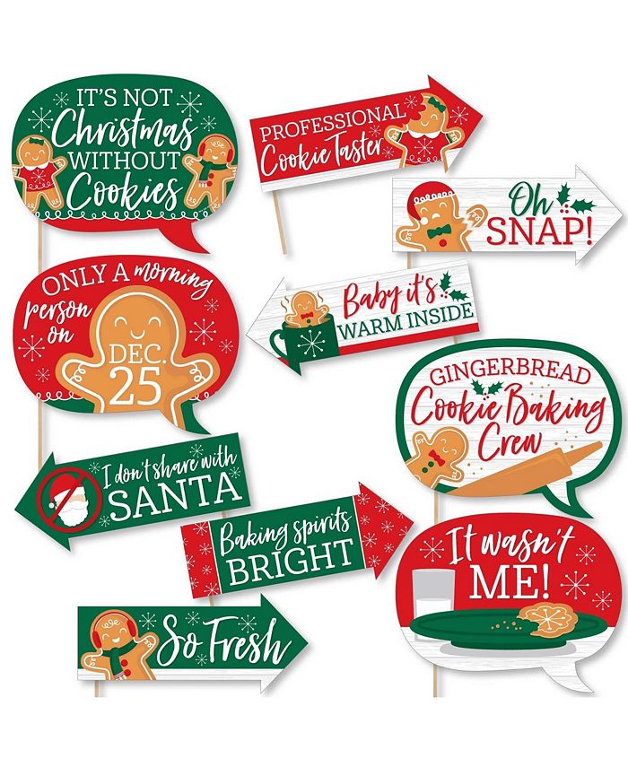 Big Dot of Happiness Funny Gingerbread Christmas - Holiday Party Photo ...