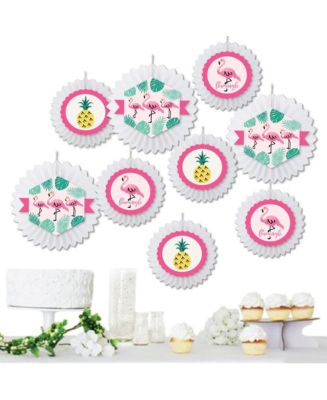 Pink Flamingo - Party Like a Pineapple Hanging Tissue Decor Kit Paper ...