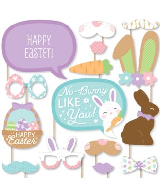 Spring Easter Bunny Happy Easter Party Photo Booth Props Kit 20 Count ...