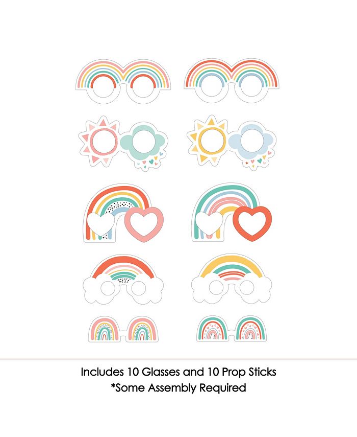 Big Dot of Happiness Hello Rainbow Boho Baby Shower & Birthday Party ...