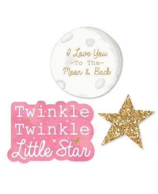 Big Dot of Happiness Pink Twinkle Twinkle Little Star - DIY Shaped ...
