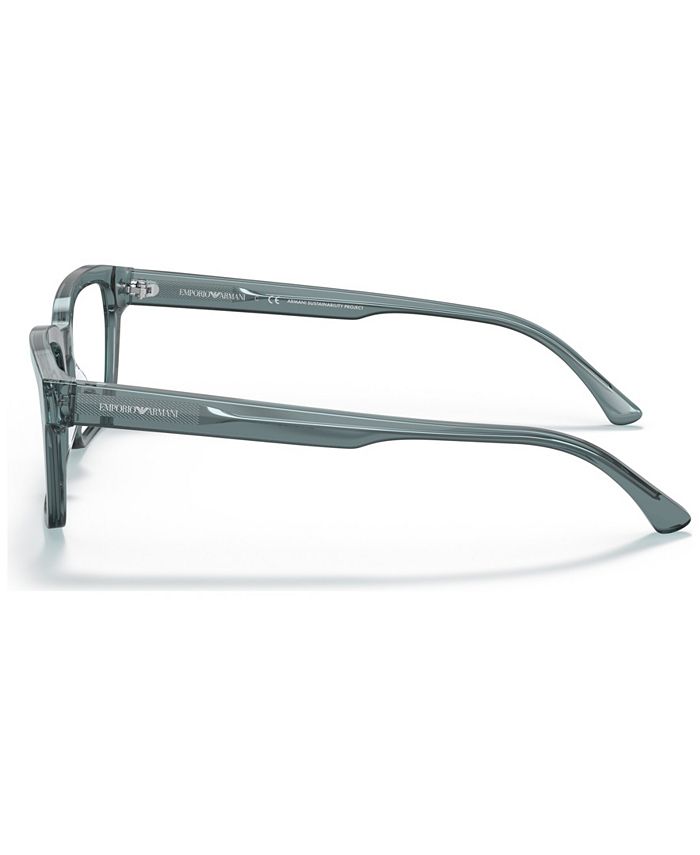 Emporio Armani Mens Rectangle Eyeglasses Ea319255 O Macys