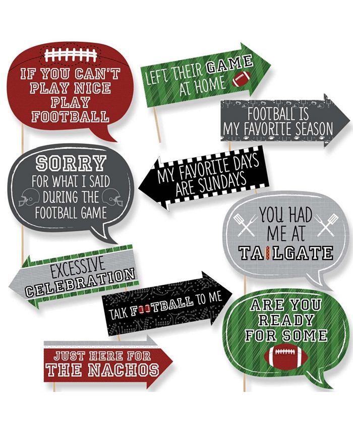 Big Dot of Happiness Funny End Zone - Football - Tailgating Party Photo ...