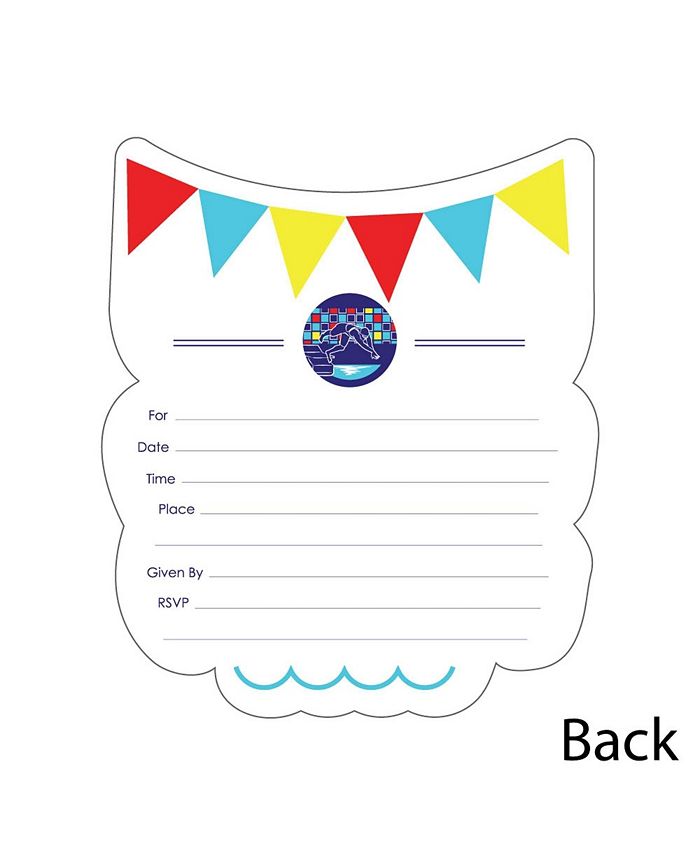 Big Dot of Happiness Making Waves - Swim Team - Shaped Fill-in ...
