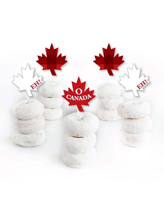 Big Dot of Happiness Canada Day - Dessert Cupcake Toppers - Canadian ...