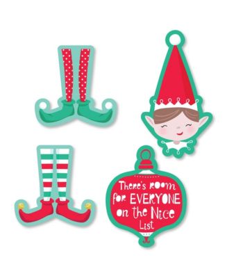 Elf Squad - Shaped Kids Elf Christmas and Birthday Party Cut-Outs - 24 ...