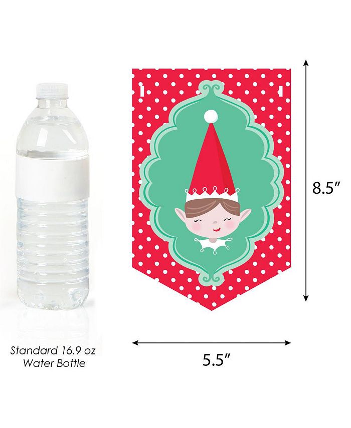 Big Dot of Happiness Elf Squad - Kids Elf Bunting Banner - Party ...