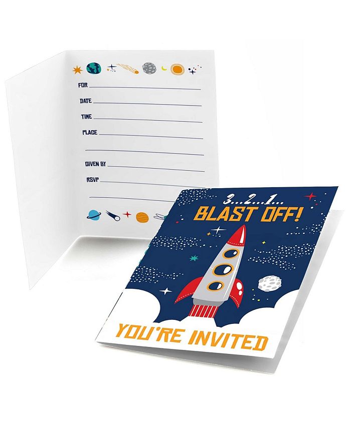 Big Dot of Happiness Blast Off to Outer Space - Fill In Rocket Ship ...