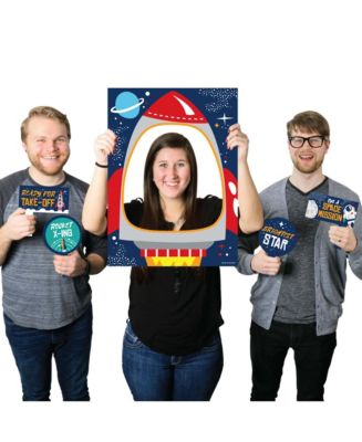 Blast Off to Outer Space - Rocket Ship Party Photo Booth Picture Frame ...