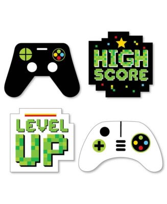 Game Zone - DIY Shaped Pixel Video Game Party or Birthday Party Cut ...