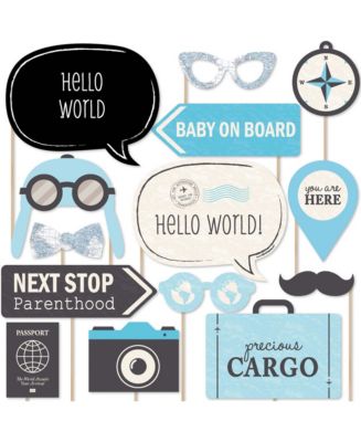 Precious Cargo - Blue - Boy Baby Shower Photo Booth Props Kit - 20 ...