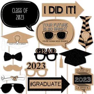 Big Dot of Happiness Bright Future - 2024 Graduation Photo Booth Props ...