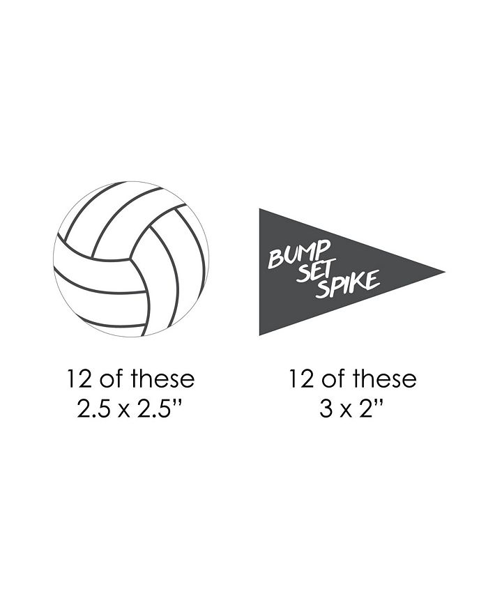 Big Dot of Happiness Bump, Set, Spike - Volleyball DIY Shaped Party ...