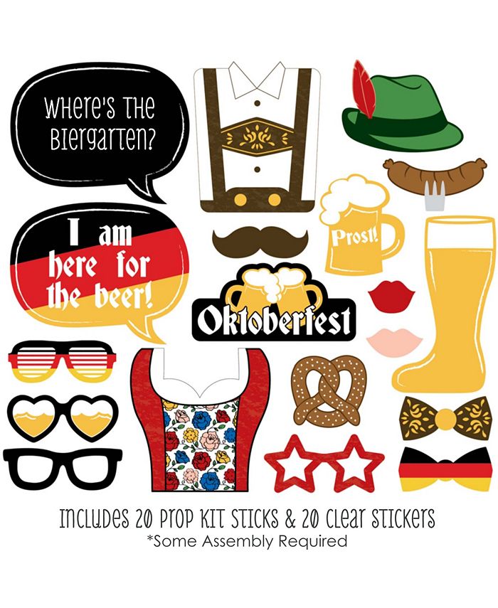 Big Dot of Happiness Oktoberfest - Beer Festival Photo Booth Props Kit ...