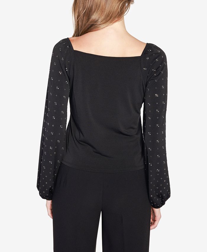 Belldini Black Label Petite Embellished Blouson Sleeve Top & Reviews ...