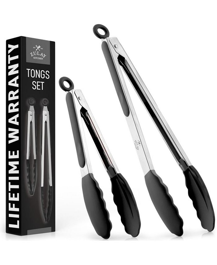 Zulay Kitchen Premium Set of Stainless Steel Tongs 2-Pc. - Macy's