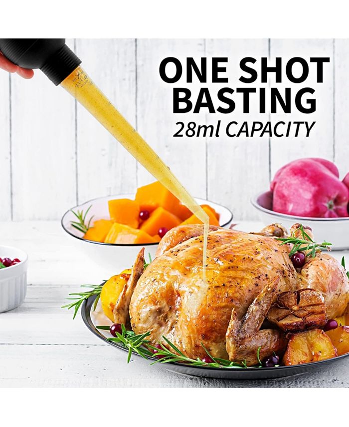 Zulay Kitchen Transparent Turkey Baster With Detachable Bulb Includes ...